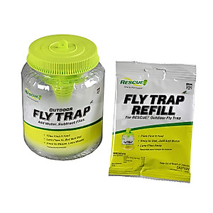 RESCUE! Outdoor Fly Trap - Reusable - 4 Traps