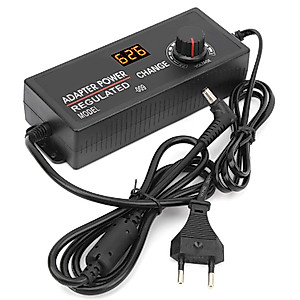 Power Supply Adapter, Power Regulator Adapter Input AC 110-240V Output DC 9‑24V 5A Adjustable Power Switching (US Plug)