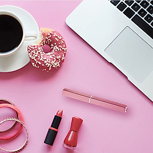 Professional Lip Brush Applicators, Exquisite Retractable Lipstick Brushes for Women, Portable Lipstick Gloss Makeup Brush Tool for Girls (Pink)