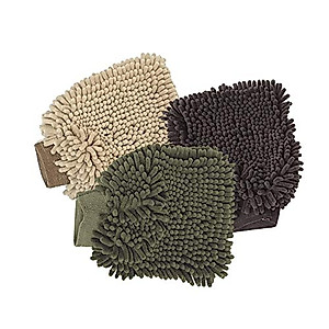 Clean Paws - Chenille Microfiber Dog Towel Mit - 9.5X7 Inches/Attractive, Durable, Super Absorbent, Washable. by Ethical Pets