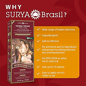 Henna Light Brown Cream Surya Nature, Inc 2.31 oz Cream