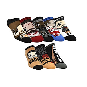 Everything Legwear The Walking Dead Lowcut Socks (8 Pair) - Daryl Dixon, Rick Grimes, King Ezekiel, Walker, Negan, Lucille - One Size Fits Most