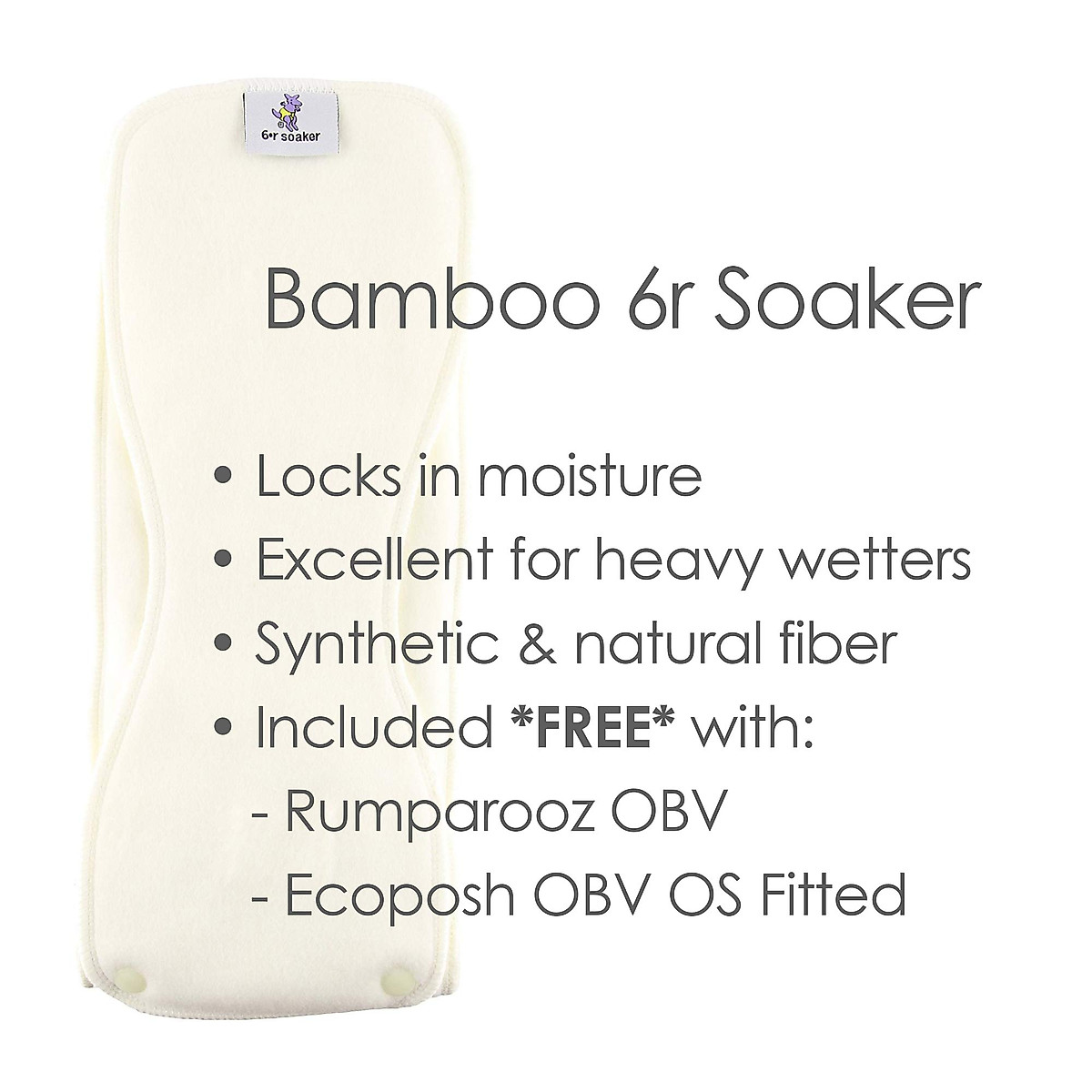 Kanga Care Rumparooz Rayon from Bamboo 6R Soaker, 10 Count