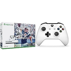 Xbox One S 1TB Console with Madden NFL 17 + Extra Controller Bundle