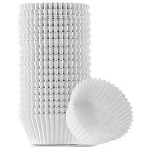 MontoPack White Cupcake Liners | 400 Standard Size Baking Cups | Greaseproof, No Smell Cupcake Wrappers | Muffin Liners for Desserts & Candies | Cupcake Liner for Holidays, Birthdays & Protein Balls