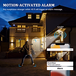 CRESTIN Solar Security Camera Wireless Outdoor, Pan Tilt 360° 2MP Solar Powered Security Camera&Battery Powered, 98ft Night Vision WiFi Wireless Came