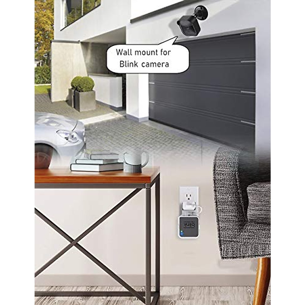 All-New Blink Outdoor Camera Wall Mount, 360° Adjustable Mount and Weather Proof Protective Housing with Blink Sync Module Outlet Mount for Blink Outdoor Security Camera System (Black, 5 Pack)