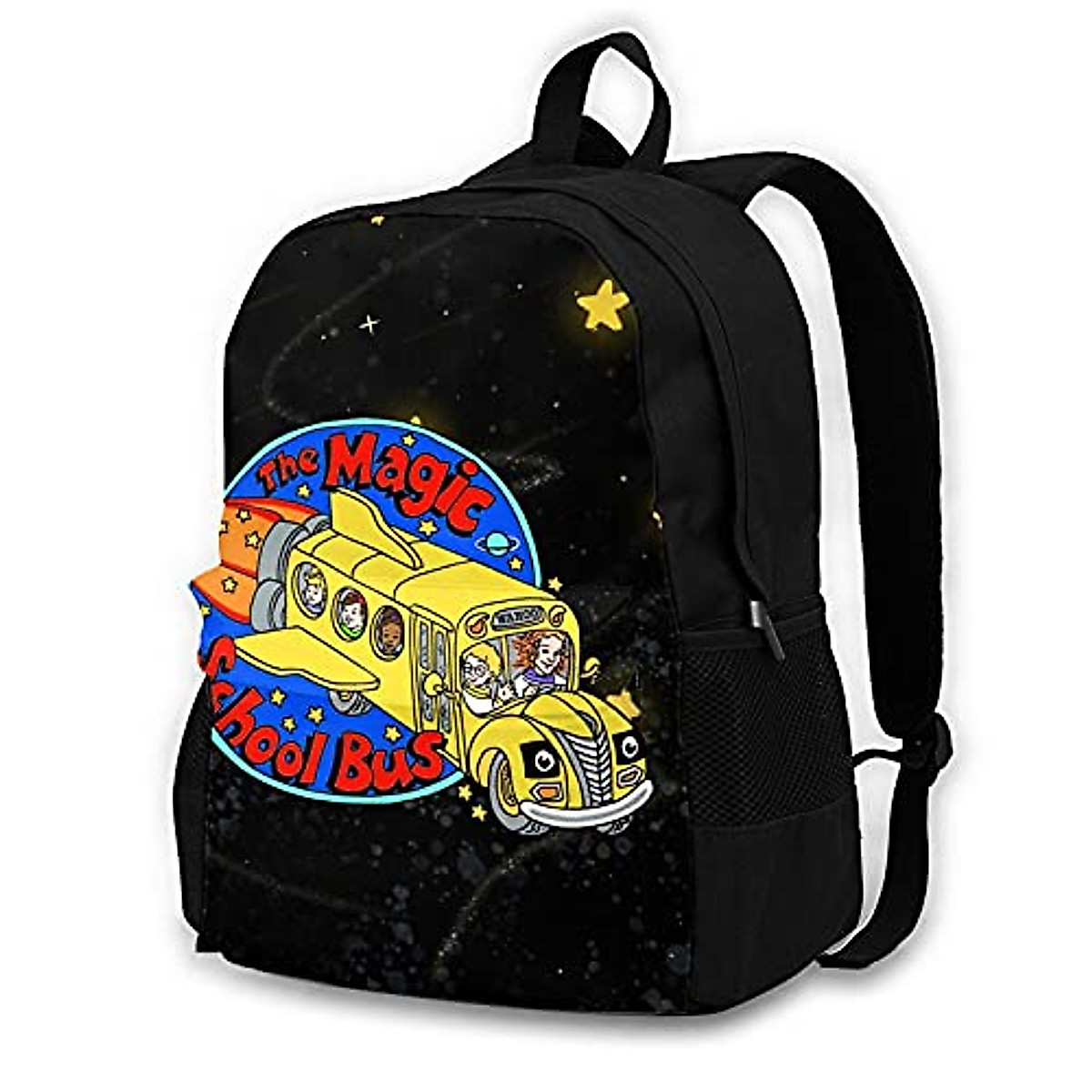 MattheMan The Magic School Bus Backpack Traveling Bag Lightweight Multi-Function Daypack Unisex Fit Adult Youth Black, One Size
