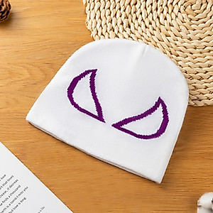 gothapy Y2K Beanies Spider Miles Gwen Peter Beanie Gothic Acrylic Knitted Hat Casual Streetwear Outdoor Beanies for Women Men (White)