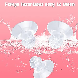 10pcs Breast Pump Flange Insert, 5 Sizes Silicone Flange Insert Replacement with Double-Sided Nipple Ruler for S1/S2/S9/S10/S12 Spectra Flange Breast Pump Guard Shields, Breast Pump Accessories