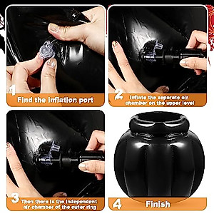 Lallisa 33 x 27 Inch Giant Inflatable Halloween Cauldron Drink Cooler Large Inflatable Coin Pot for Novelty Beverage Holders Candy Cauldron Kettles Witch's Cauldron Party Decoration