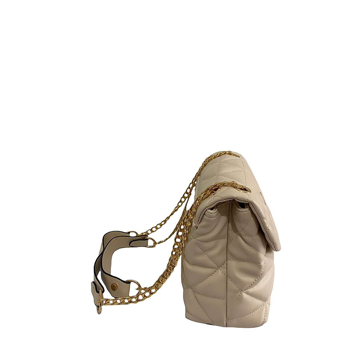 SANMORRİS Crossbody Bag for Women, Medium Shoulder Bag Vegan Purses and Handbags with Faux Leather and Chain.(Cream color)