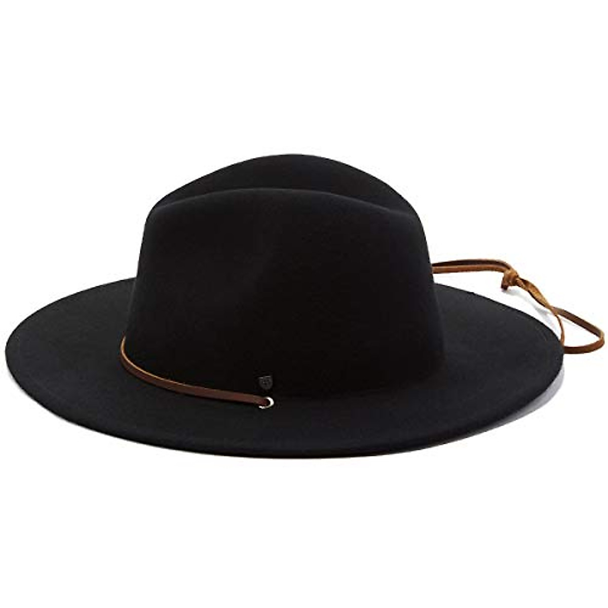 Brixton mens Field Wide Brim Felt Hat Fedora, Black, Large US