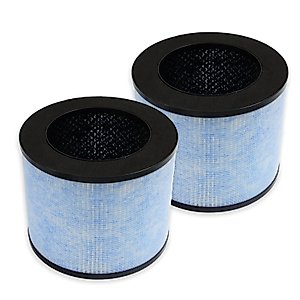 PUREBURG F100 Replacement Filter Compatible with Instant AP100 Air Purifier,2-Pack H13 HEPA 4-Stage Filtration Activated Carbon Air Clean Dust VOCs Odor