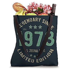 50 Years Old Bday Legend Since 1973 - Vintage 50th Birthday Tote Bag