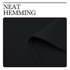 NICETOWN Sliding Glass Door Wide Curtain, Window Treatments for Patio Doors, Back Tab & Rod Pocket Thermal Insulated Blackout Curtains for decoration, Vertical Blind (Black, 100 by 84-inches, 1 Panel)