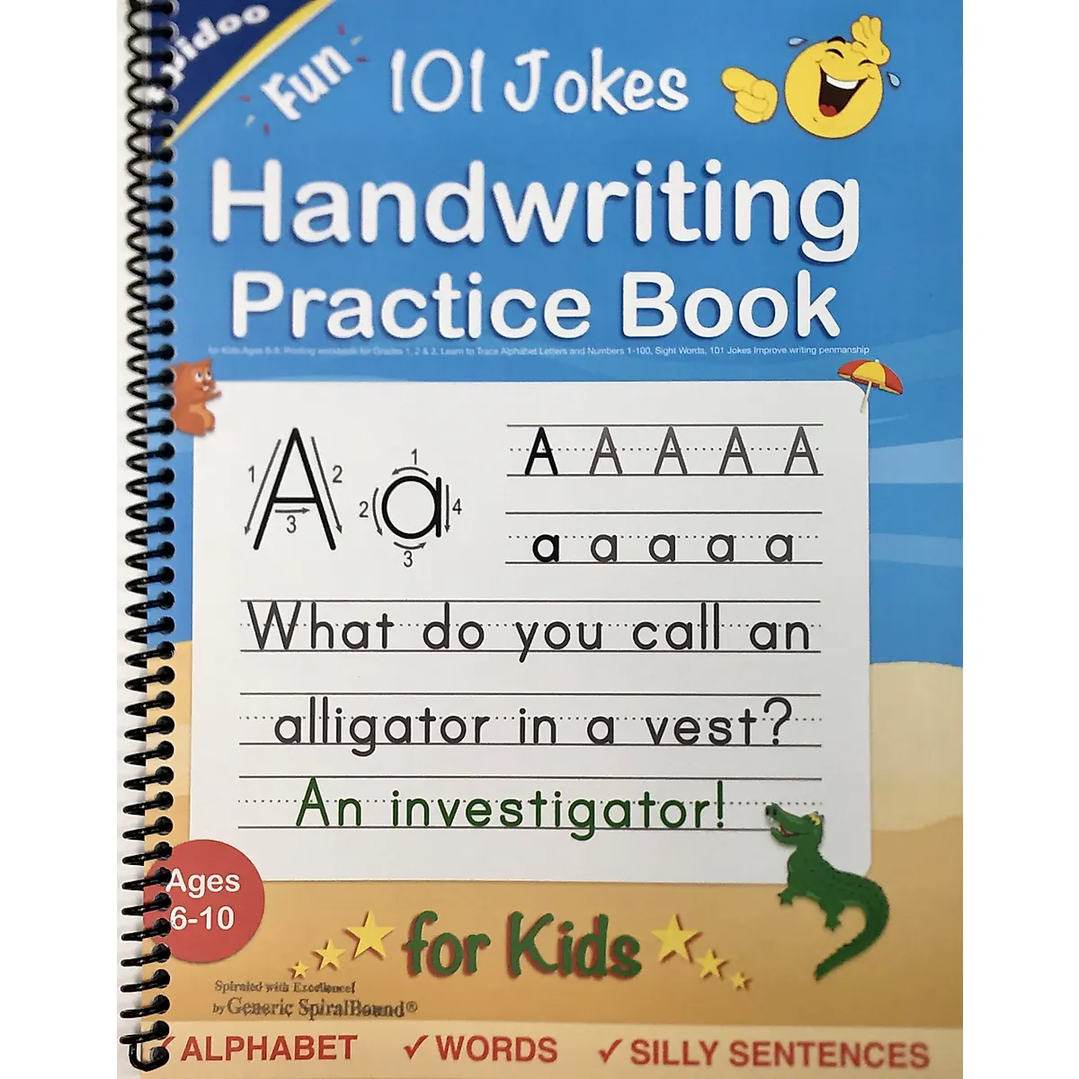 Handwriting Practice Book for Kids Ages 6-8: Printing workbook for Grades 1, 2 & 3, Learn to Trace Alphabet Letters and Numbers 1-100, Sight Words, ... and Math Drills for Grades 1, 2, 3 & 4)