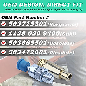 Decompression Valve for Stihl MS260 MS290 MS360 MS381 MS390 MS660 Chainsaw, ADEFOL Decompression Valve + Fuel Filter Replacement Parts Compatible with Husqvarna 362 365 371 372 372XP and More