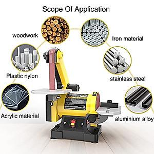 Woodskil Belt Sander, 1 in. x 30 in. Belt Sander and 5 in. Disc Sander, Disc Belt Sander for Woodworking, Bench Sander Upgraded Model