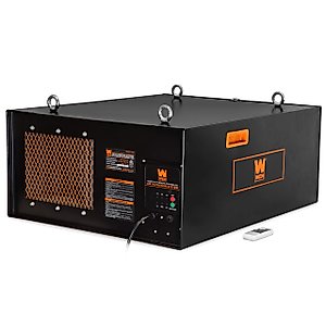WEN AF1270 4.2-Amp 3-Speed Remote-Controlled Industrial-Strength Air Filtration System (750/950/1270 CFM) , Black