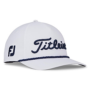 Titleist Men's Standard Tour Rope Golf Hat, White/Navy, One Size