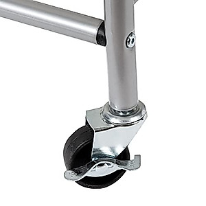 Triple Laundry Sorter with Ironing Board, 3-bin, Locking wheels, Natural