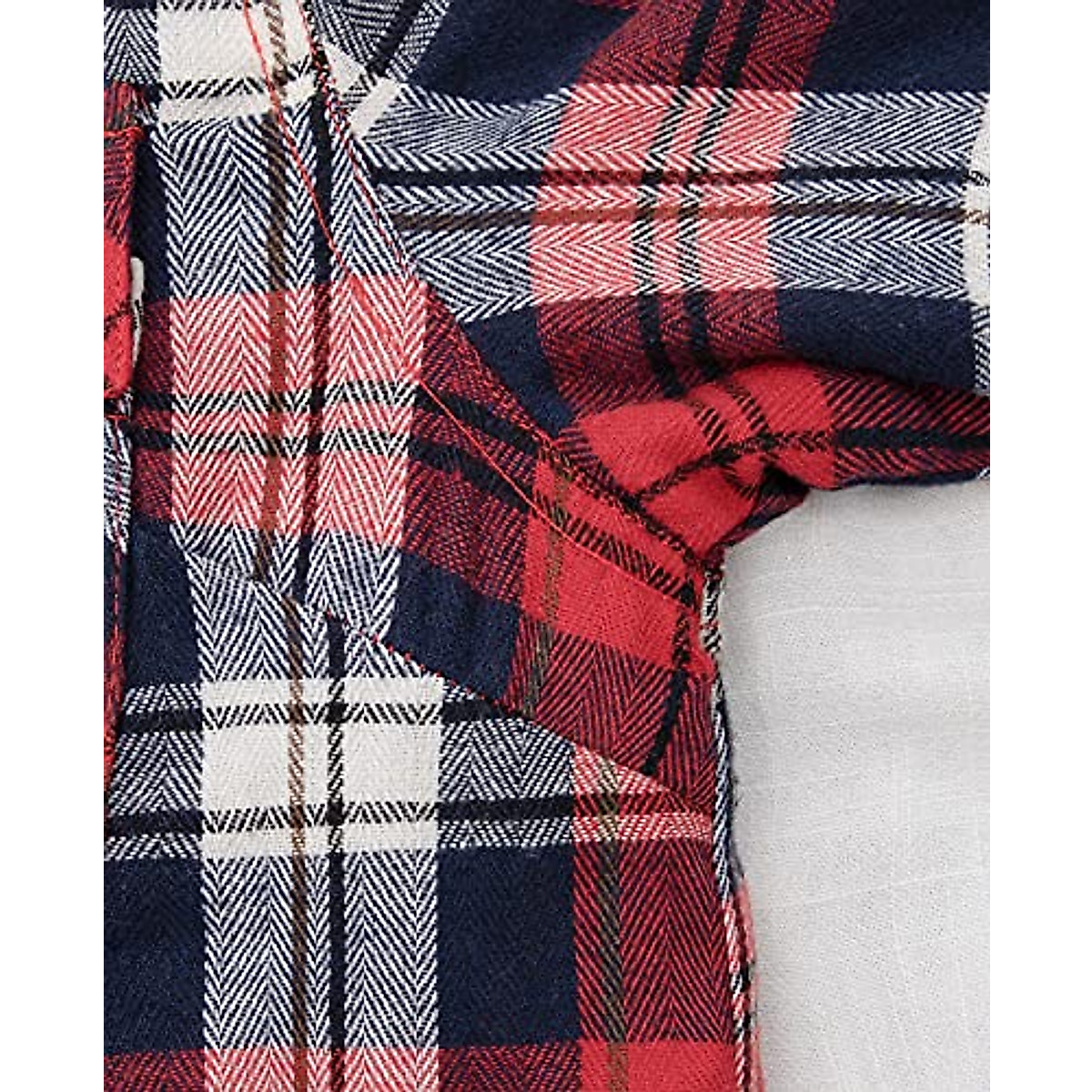 Lisskolo Womens Flannel Shirts Hoodie Fleece Jacket Long Sleeve Button Down Plaid Shirt Flannel with Pocket Red L