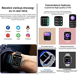 Smart Watch 2023 Answer Make Call, 1.85" Smartwatch for Android iPhone with Voice Control, Heart Rate/ SPO2/Blood Pressure/Sleep Monitor, IP67 Waterproof Step Counter Fitness Tracker for Men Women