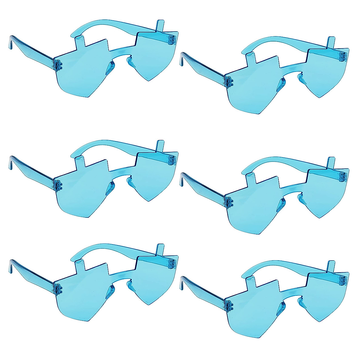 The Dreidel Company Hanukkah Dreidel Shaped Glasses, Costume Dress-Up Pretend Play (3-Pack)