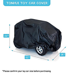 tonhui Kids Ride-On Toy Car Cover, Outdoor Wrapper Resistant Protection for Electric Battery Powered Children Wheels Toy Vehicles - Universal Fit, Water Resistant