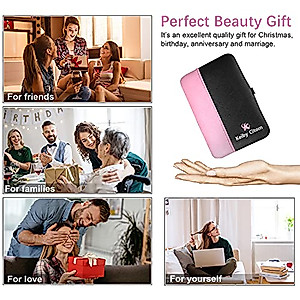 Manicure Set Professional Nail Clippers Kit Pedicure Care Tools- Stainless Steel Grooming Kit 18Pcs for Travel or Home (Black/Pink)