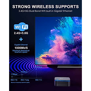 KAMRUI Mini PC, AK1 PRO 12GB RAM 256GB SSD Mini Desktop Computer Intel Celeron N5105 Processor,Quad Core Micro Computer 4K, Support 2.5-inch SSD, 2.4G/ 5.0G WiFi, Gigabit Ethernet, HTPC