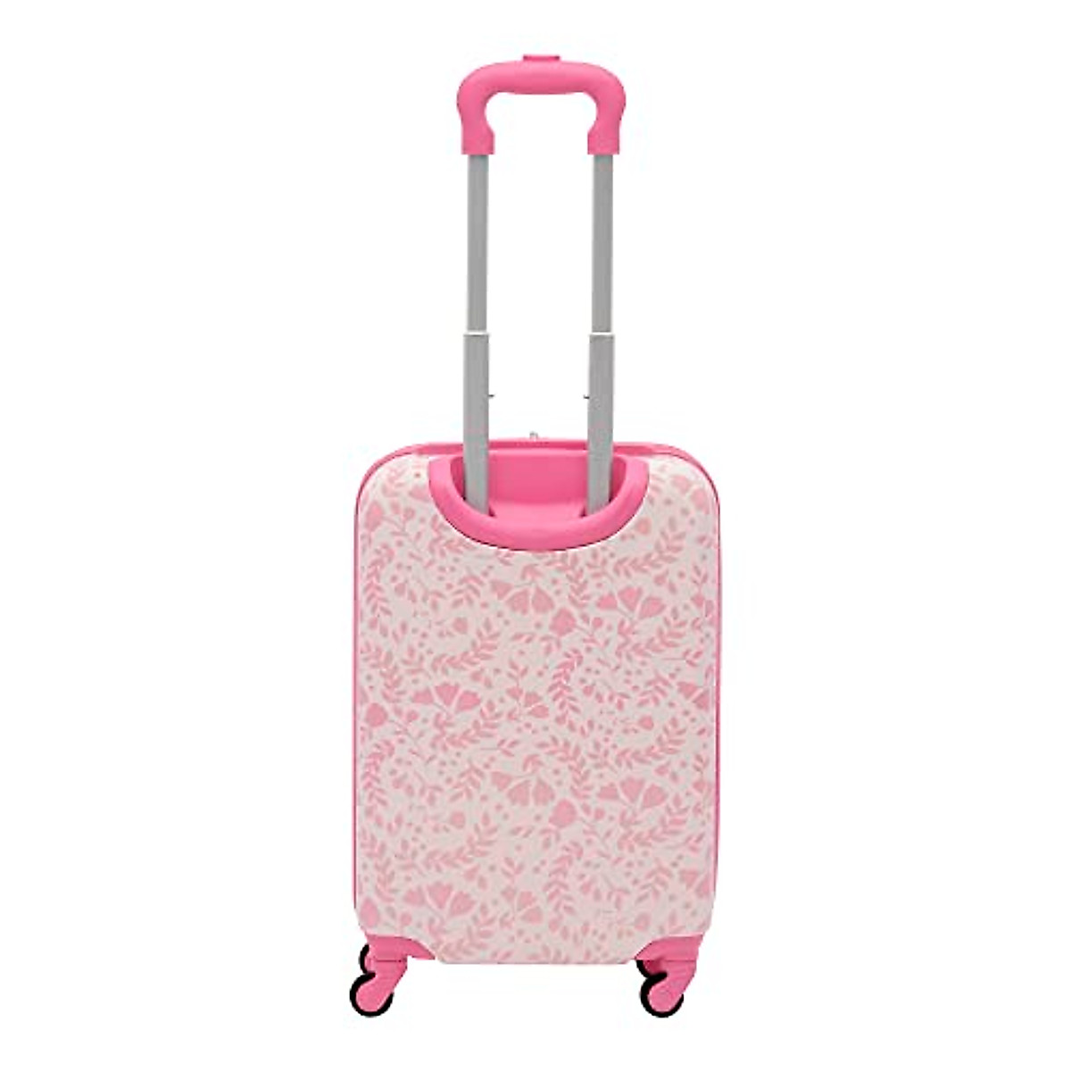 FUL Disney Minnie Mouse 21 Inch Kids Rolling Luggage, Hardshell Carry On Suitcase with Wheels, Pink - Floral
