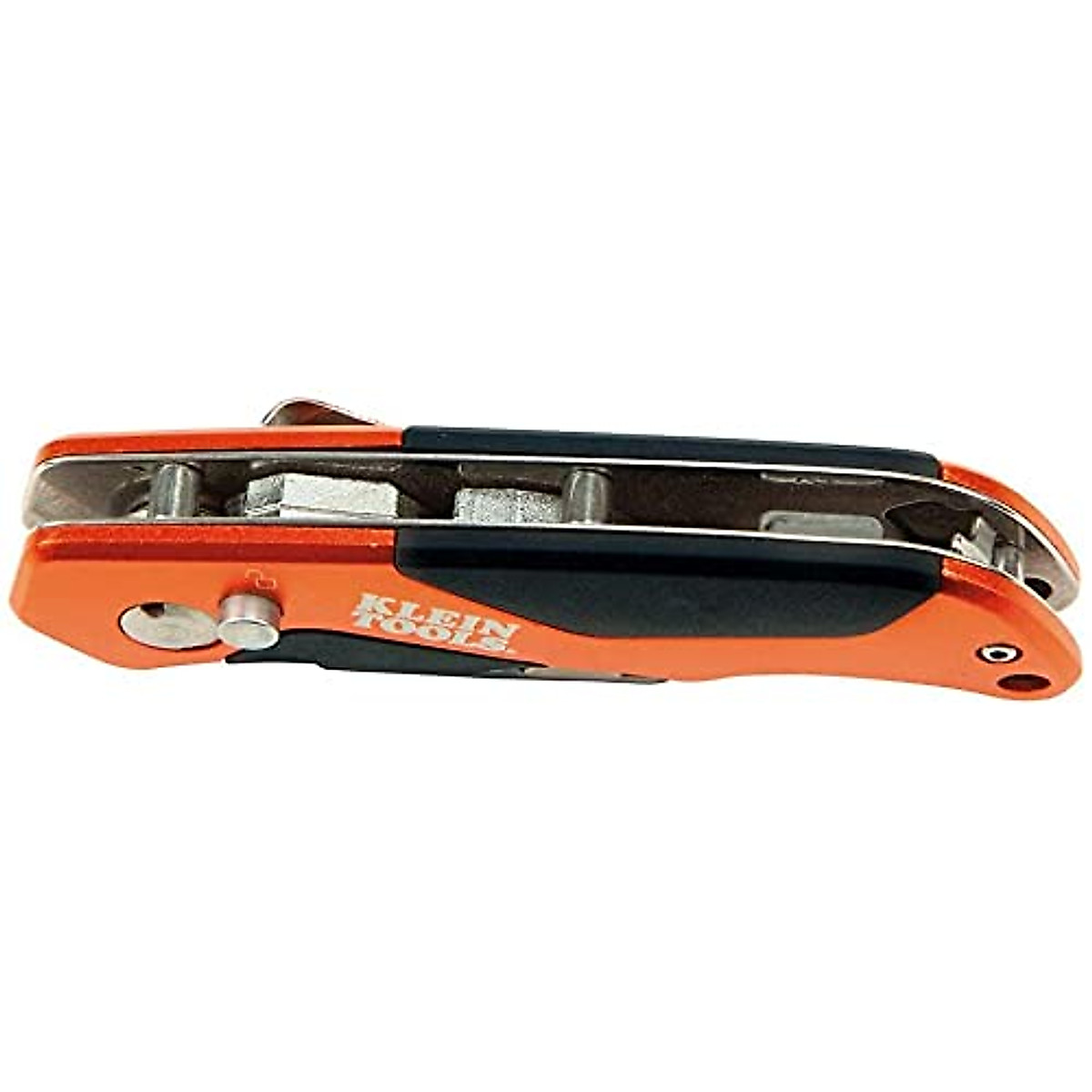 Good Choice Klein Tools 44131 Folding Utility Knife, Heavy Duty, Triple Ground Blades Stay Sharp, Pocket Clip + E-book, Multi