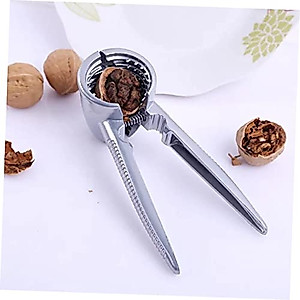Multipurpose Tool 1pc Walnut Pine Cone Clip Walnut Shell Opener Walnut Pliers Seafood Crab Tongs Shell Shucker Household Nut Nut Opener Silver Aluminum Alloy Peeler Pecans