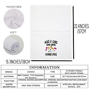 CMNIM Guinea Pig Kitchen Towels,Just a Girl Who Loves Guinea Pigs Accessories,Pet Dish Towels,Farmhouse Decor, Housewarming Gift (Guinea Pig Kitchen Towels)
