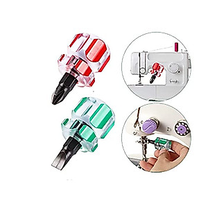 Deal Maniac Mini Ultra Short Stubby Screwdriver Set 2 Pieces 1 Phillips, 1 Flat Head, Sewing Machine Repair Performance Tool, Suitable for Tight Spaces & DIY Repairs A must have for every toolbox