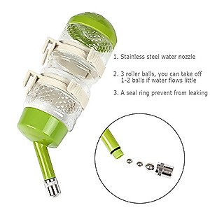 Pawow Pet Small Dog Cat Automatic Water Food Feeder Bowl Bottle Standing Dispenser with Hook Adjustable Height, Detachable, Food Water Bowl 18.6 oz,Water Bottle 16.9 oz