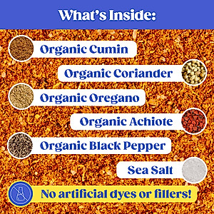 Loisa Sazón Seasoning, USDA Organic, Non-GMO, No-MSG, No Preservatives, No Artificial Coloring, No Artificial Flavors, 2.3oz, Pack of 1 (Sazon)