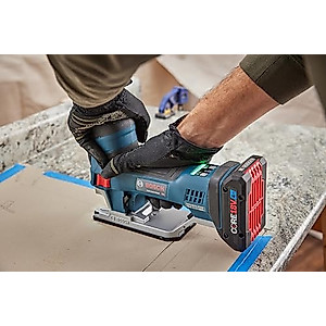 BOSCH GST18V-60BCN 18V Brushless Connected Barrel-Grip Jig Saw, 3,800 SPM, LED Light, Tool-free Blade Change (Bare Tool)