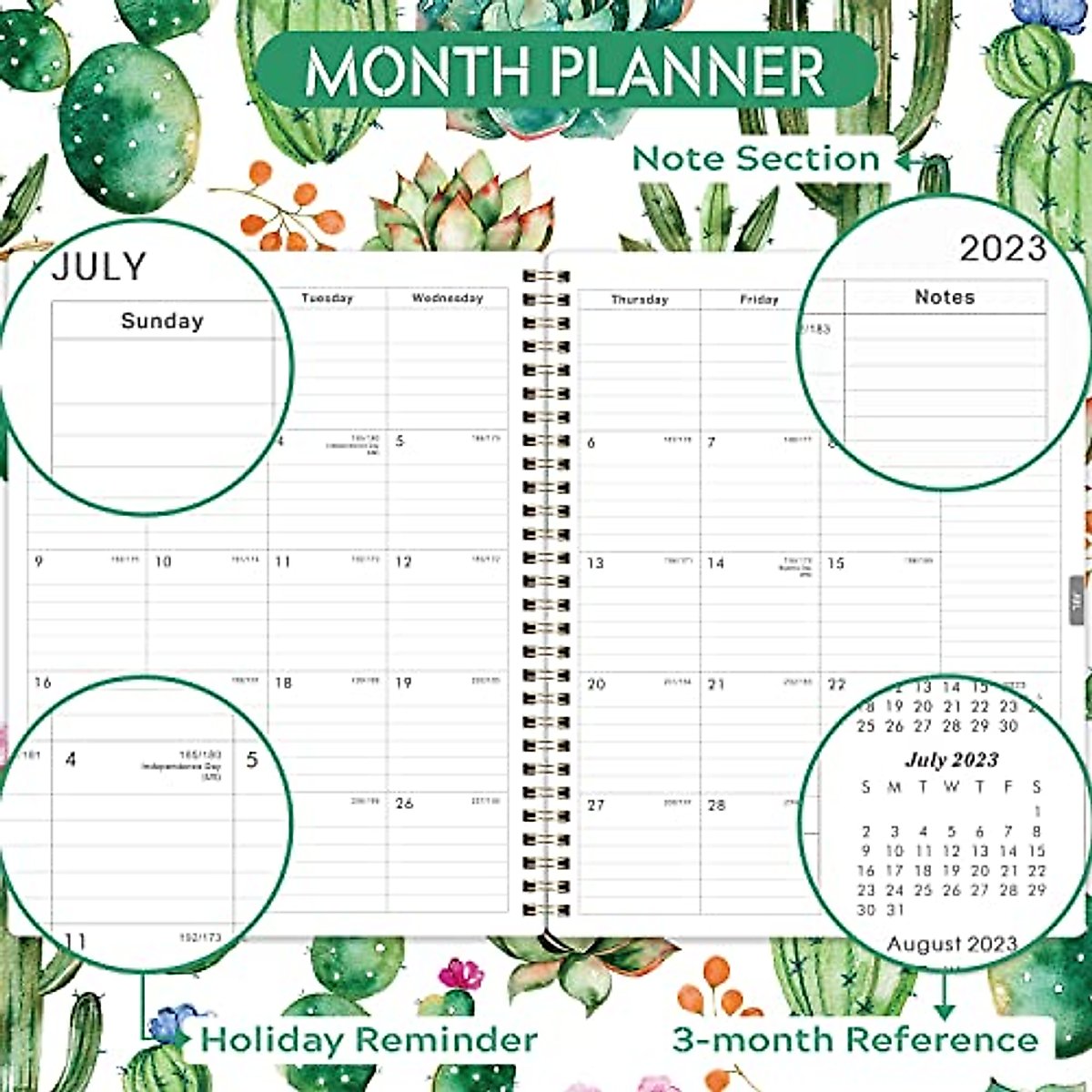 2023 Planner - Planner 2023, 2023 Planner Weekly and Monthly with Printed Tabs, Jan. 2023-Dec. 2023, 8'' × 10'', Monthly Printed Tabs, Twin-Wire Binding, Perfect for Home Office Using