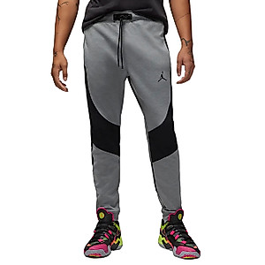 Nike Jordan Dri-FIT Sport Air Men's Statement Pants (as1, Alpha, l, Regular, Regular, Carbon Heather/Black/Black, Regular)