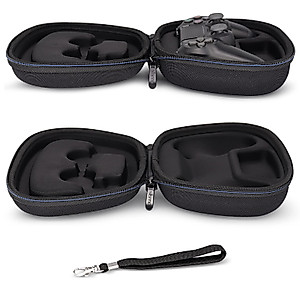 sisma Travel Case Compatible with PS4 Wireless Controller, Dual Shock 4 Controller Holder Protective Cover Home Safekeeping Storage Case Black Carrying Bag