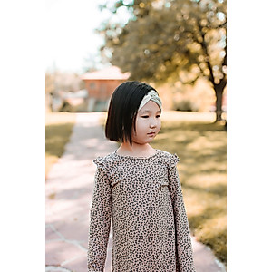 Baby Bling Bows Newborn to Toddlers Hair Bow - Three Amigas Headbands Hair Accessories Little Girls, One Size (3 Pack - 3 Pack - Mauve, Rose Quartz, Oatmeal Mushroom)