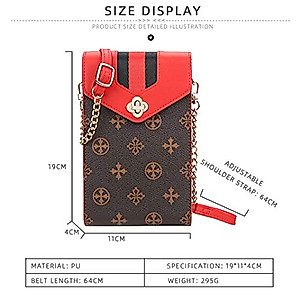 Small Crossbody Cell Phone Bag for Women, Chain Strap Fashion Mini Shoulder Purse Wallet Hasp Travel Handbag Case for iPhone 11 Se 2020 11 Pro Xr X Xs Max 8/7/6 Plus LG Stylo Samsung (Black)