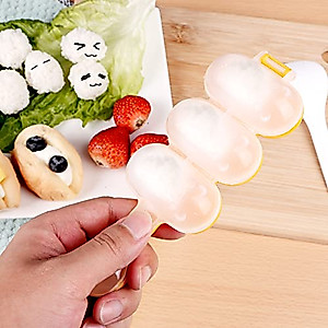 2pcs-Rice Ball Shaker,Rice Ball Molds, DIY Ball Shaped Kitchen Tools Shakers Food Decor for Kids DIY Lunch Maker Mould with a Mini Rice scoop