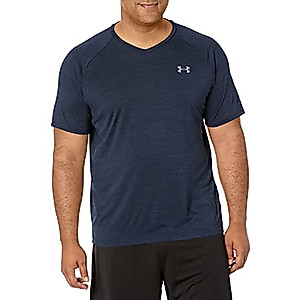 Under Armour Men's Tech 2.0 V-Neck Short-Sleeve T-Shirt , Academy Blue (408)/Steel , 4X-Large Tall