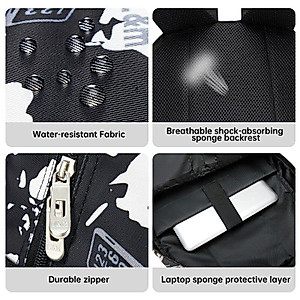 YHFD Boys' school backpacks, primary and secondary school backpacks, children's backpacks, tutoring bags, and pencil boxes (Technology Grey)