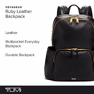TUMI Voyageur Ruby Leather Backpack Black One Size