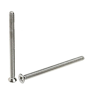 Xiaoyztan M4x60mm Phillips Countersink Head Machine Screws Stainless Steel 304 Full Thread Metric Standard Mounting Hardware Fasterning Accessories, Pack of 50